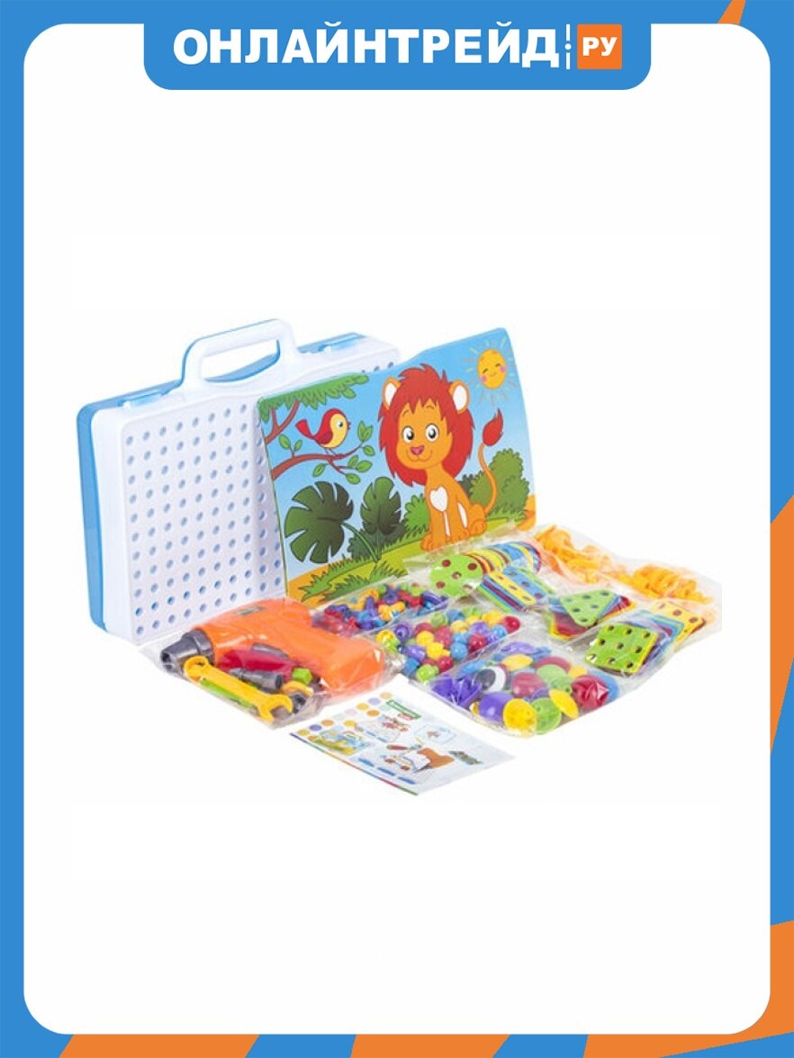Конструктор с шуруповертом Brauberg и мозаикой KIDS