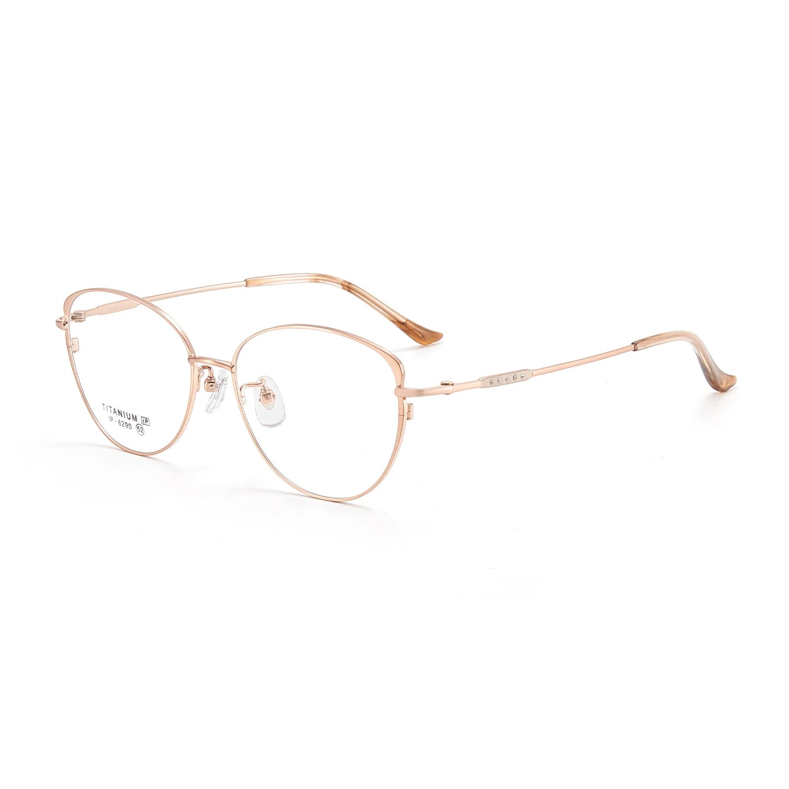 Женские очки EOOUOOE «кошачий глаз» из Rose Gold, 1.67, Желтый, Прогрессивный, Фото Коричневый