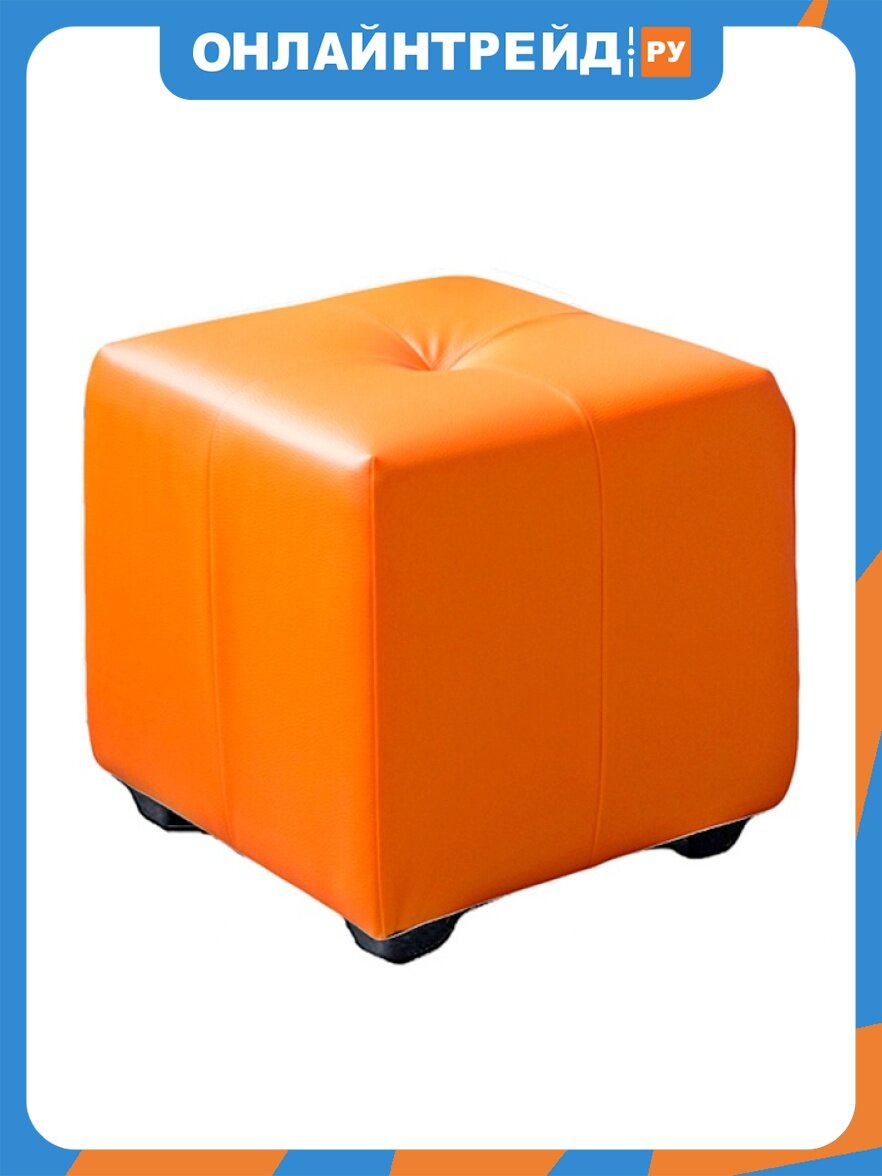 Банкетка Dreambag Николь Оранжевая ЭкоКожа