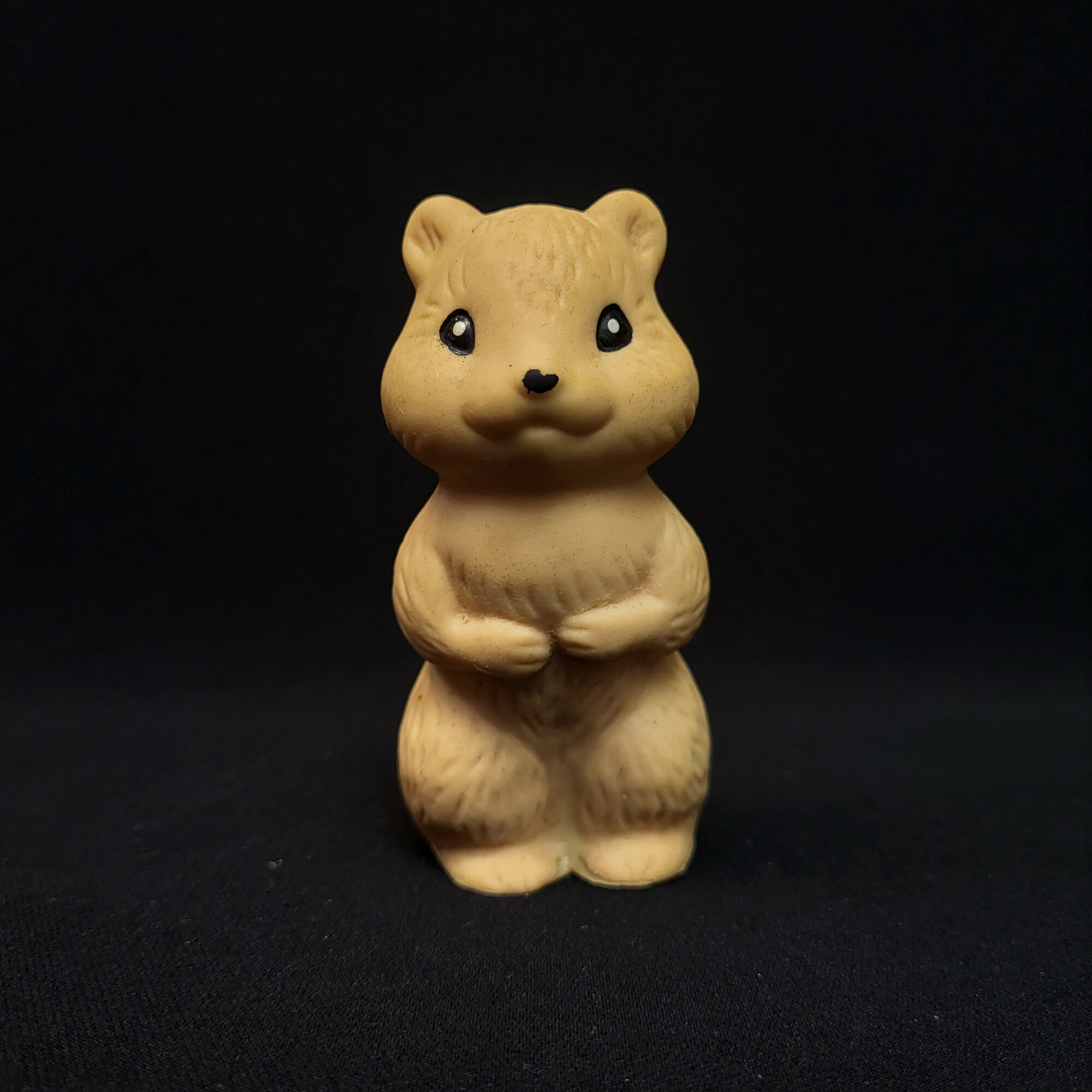 Игрушка винтажная, СССР. Резиновая фигурка зверьа, пищалка, пластизоль, высота 9 см