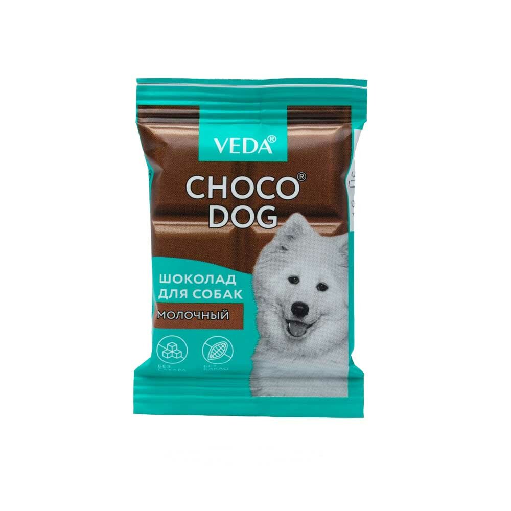 Лакомство для собак веда choco dog шоколад молочный 15г