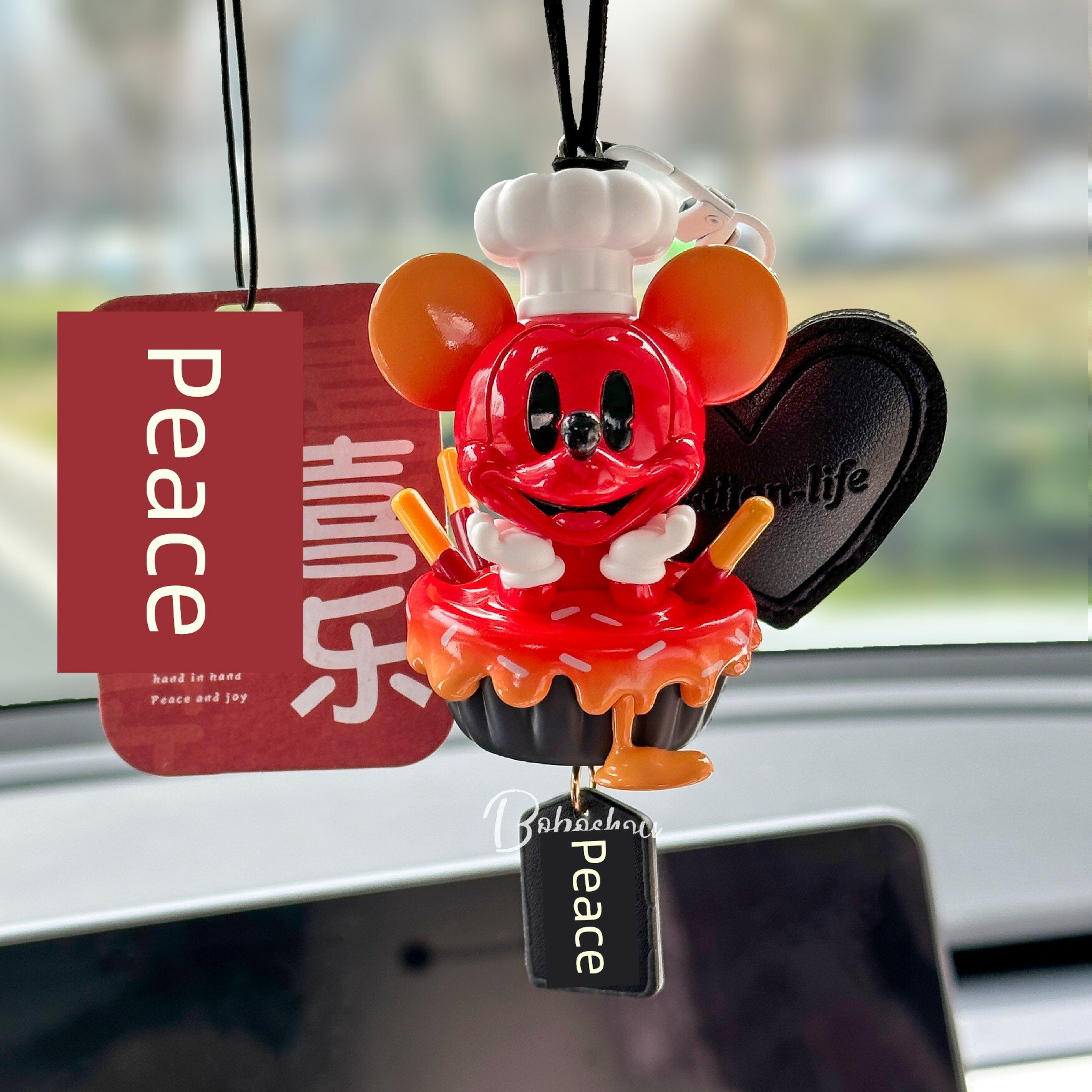 Pop Mart Микки Вулкан Пай Подвесное Украшение для Автомобильного Зеркала