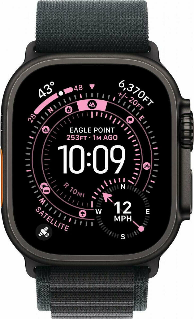 Часы Apple Watch Ultra 3 2025 49mm Black Titanium Case With Black Alpine Loop (M)