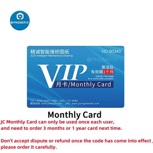 PHONEFIX VIP Monthly Card JC 30 days