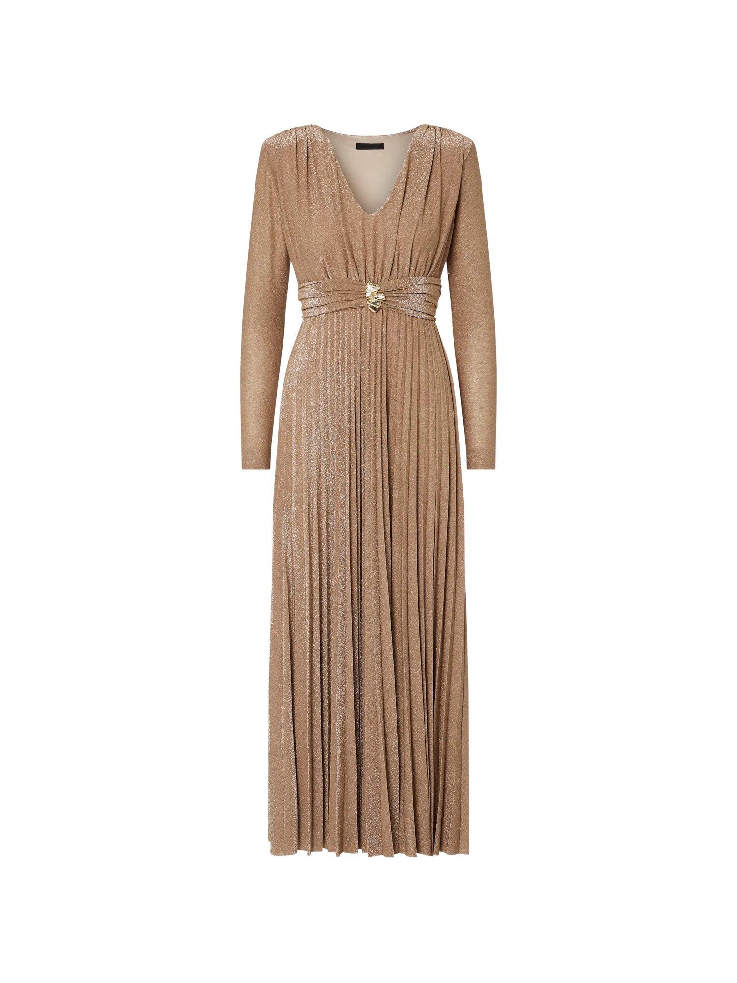 Платье Long pleated lurex dress