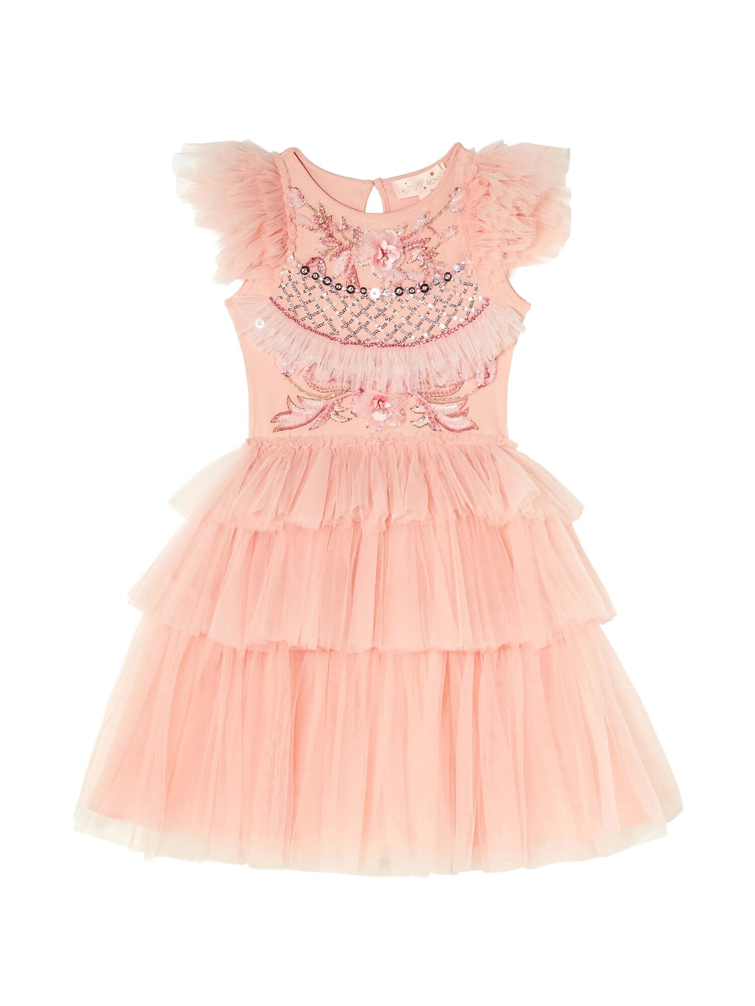Платье Embellished tiered dress