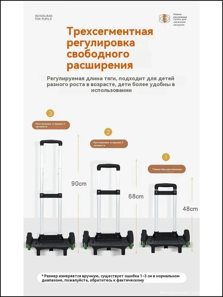 Школьная сумка из Оксфорд нейлона для девочек 2-6 класс, водоотталкивающая, регулируемый ремень, 41x30x16 см, Китай — фото 1