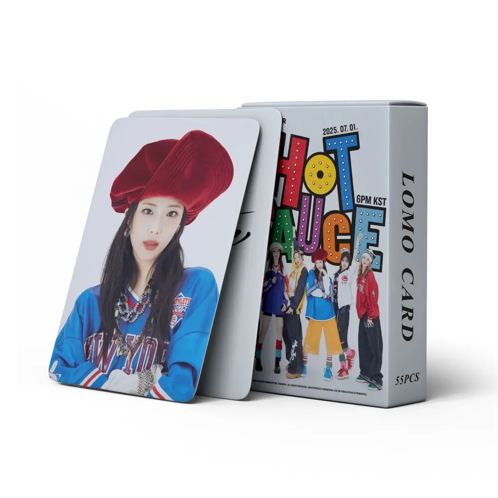 KPOP 55pcs/Box BABYMONSTER голографические фотокарточки HOT SAUCE KPOP лазерные LOMO карты