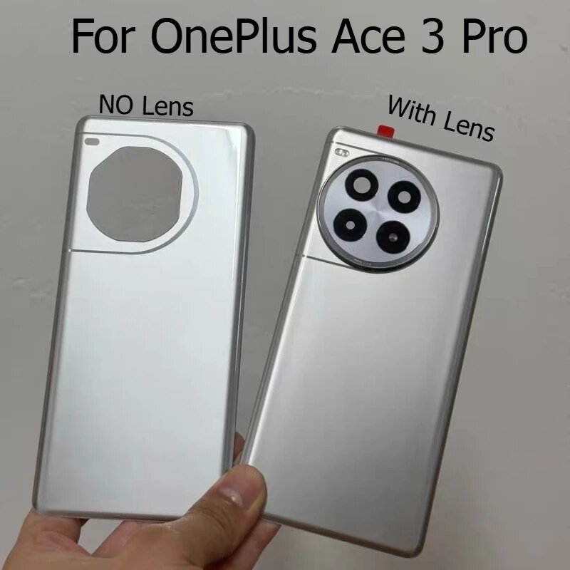 Крышка батарейного отсека OnePlus Ace 3 Pro Silver No lens