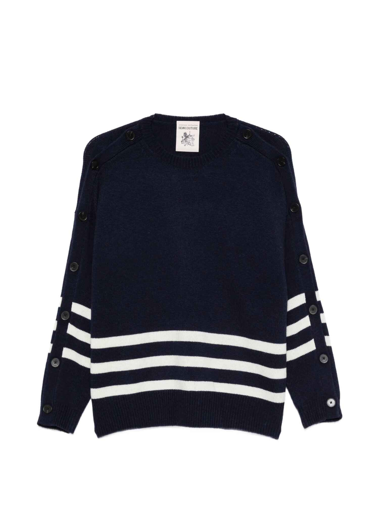 Свитер Button-detail striped sweater