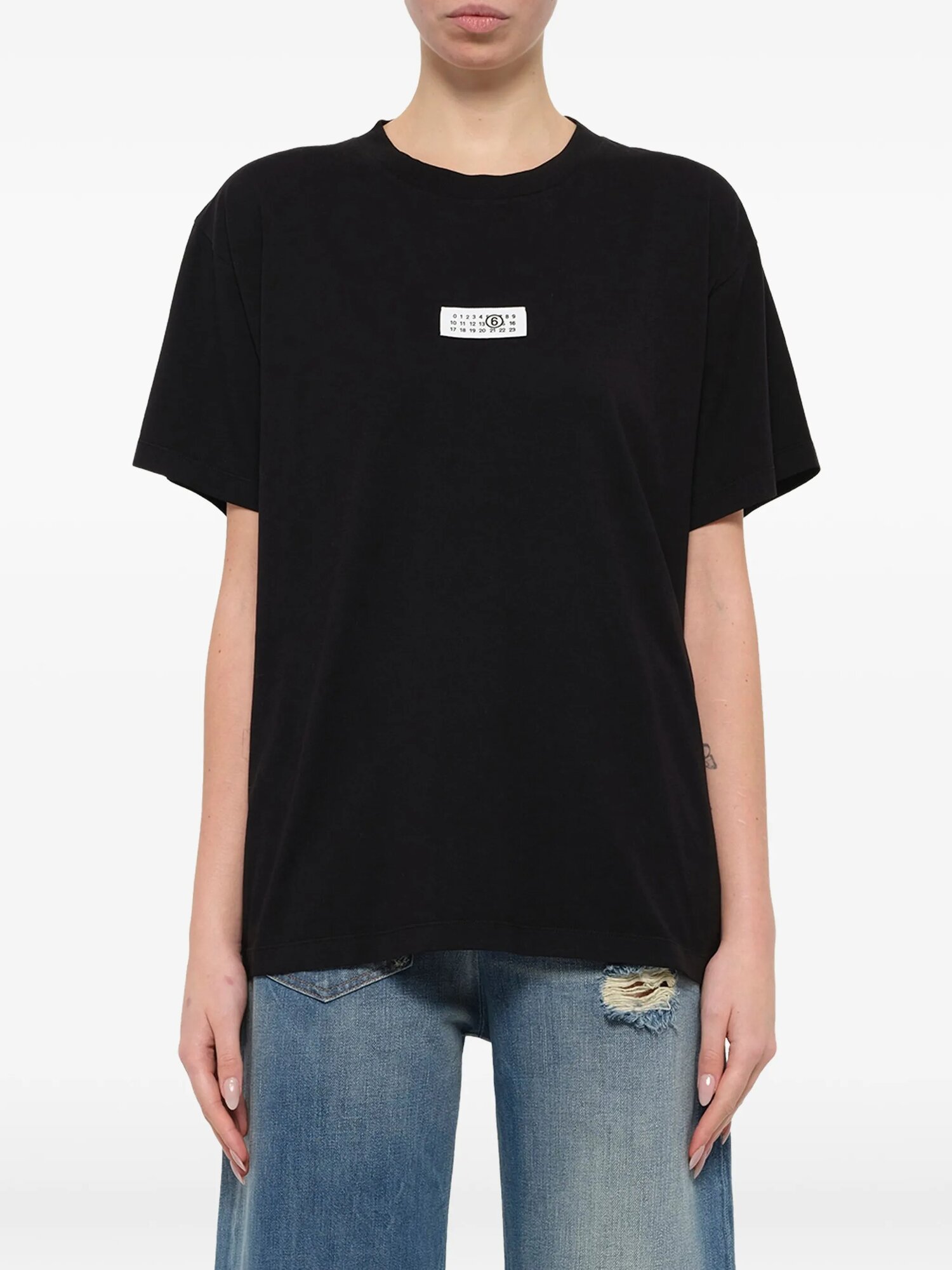 Футболка MM6 Logo-patch T-shirt, размер 46 — фото 1