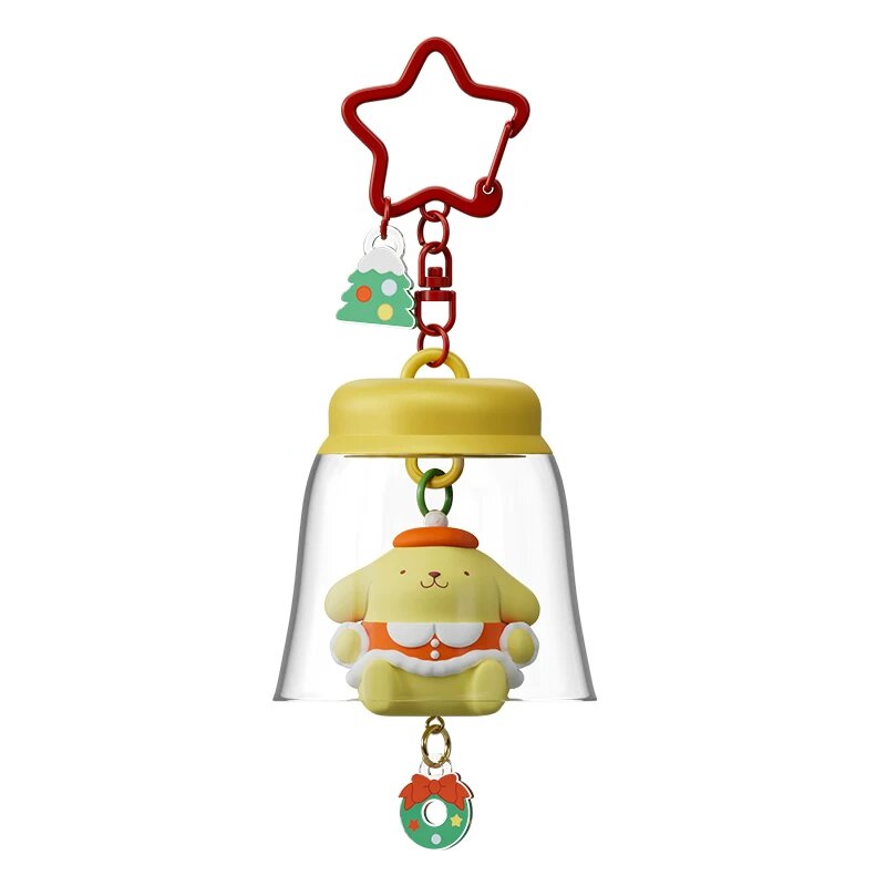 Серия MINISO Sanrio Family: Зимние светящиеся подвески, сотни милых брелоков и украшений для сумок Помпомпурин.