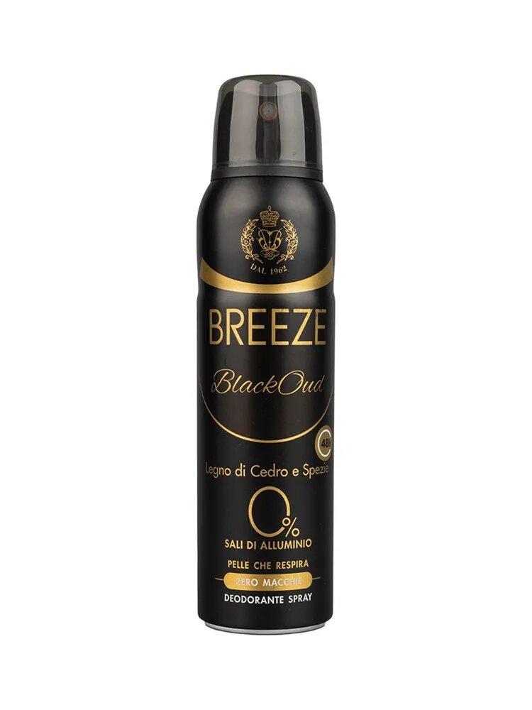 Дезодорант BREEZE Black Oud мужской, 150 мл, Италия