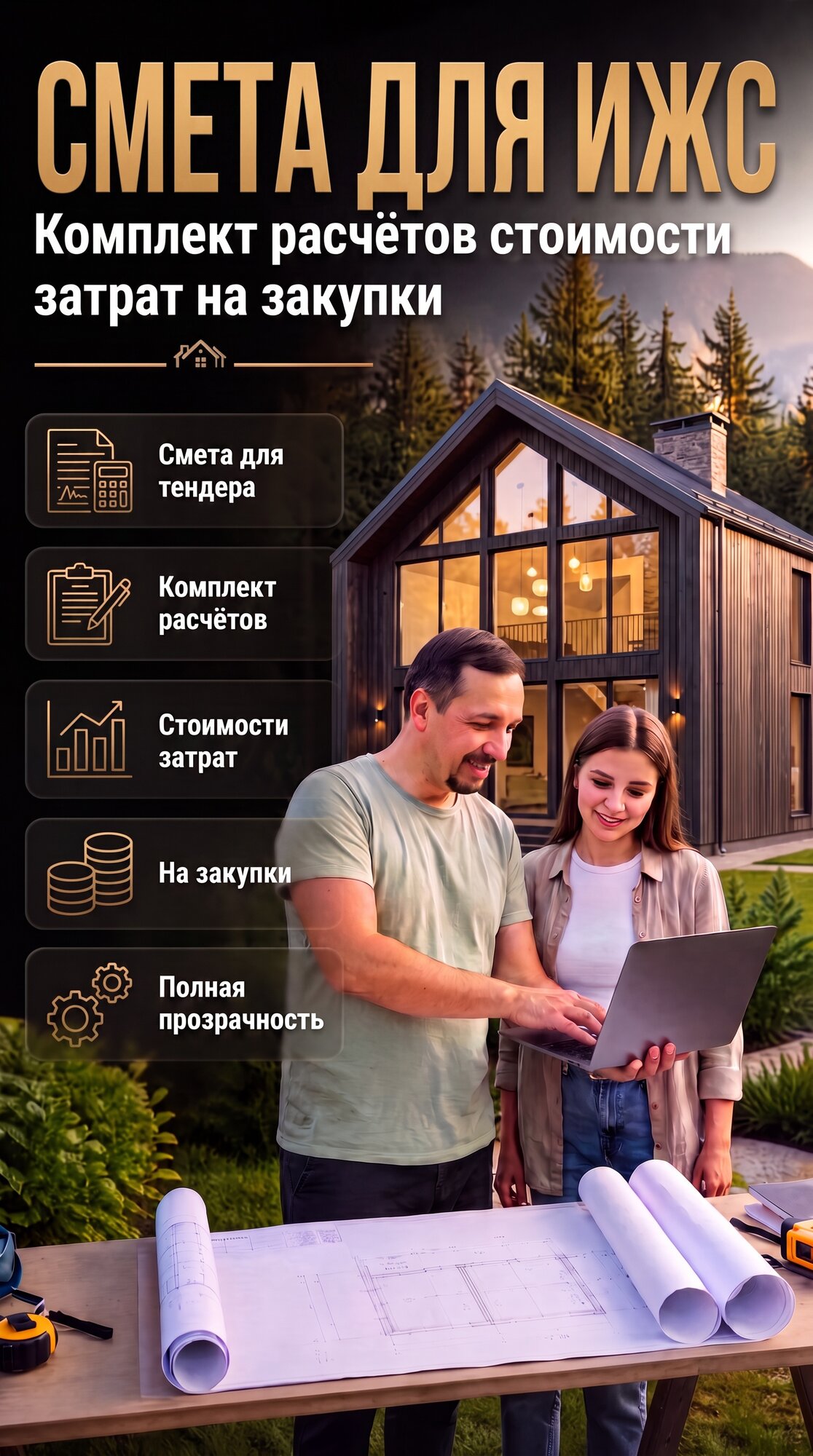 Смета на строительные работы. Оценка затрат на текущий день!