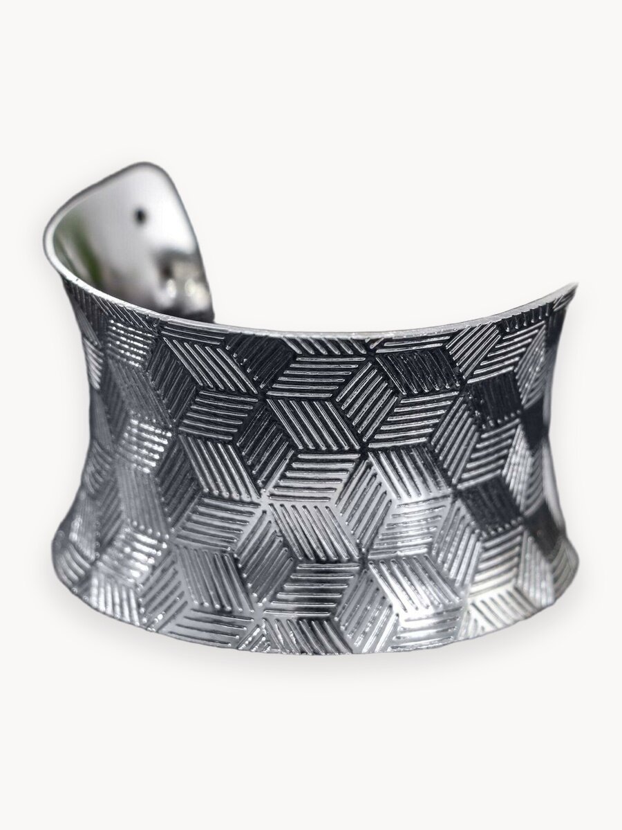 Кольцо для салфетки SKYPHOS «Грани», 4×3 см, цвет серебристый