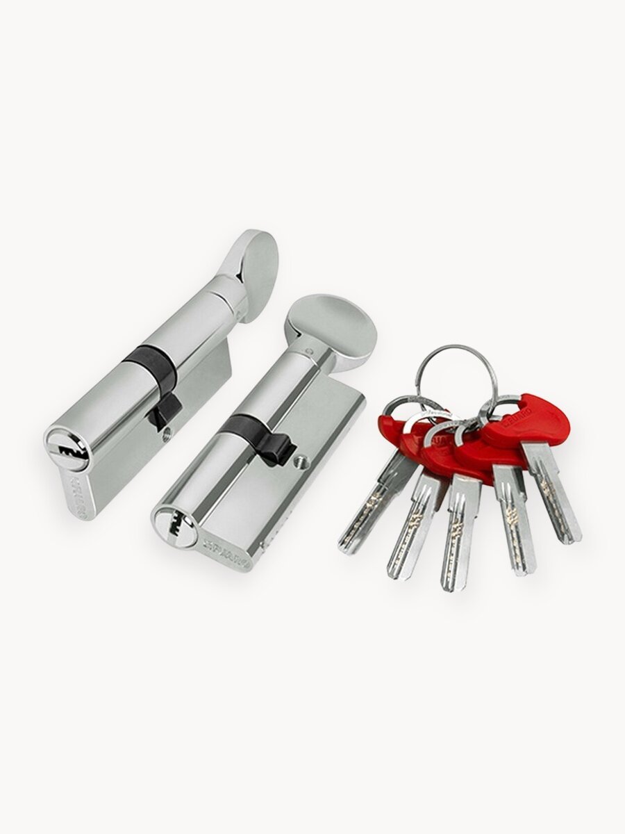 Цилиндровый механизм Fuaro (D-PRO502) D-PRO5002 Knob 80 (35+10+35) CP хром 5Key.