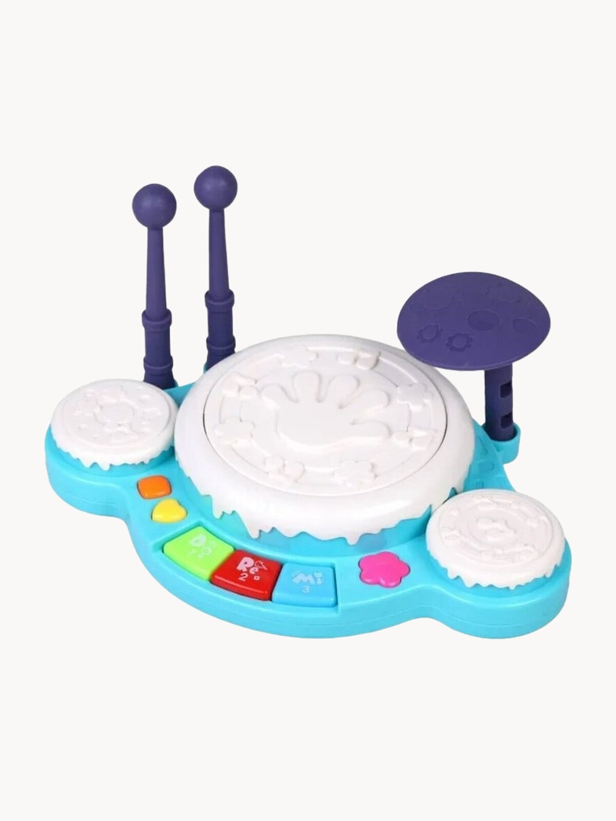 Музыкальная игрушка Жирафики Барабанчик, 3 муз. режима, свет, звук 939928