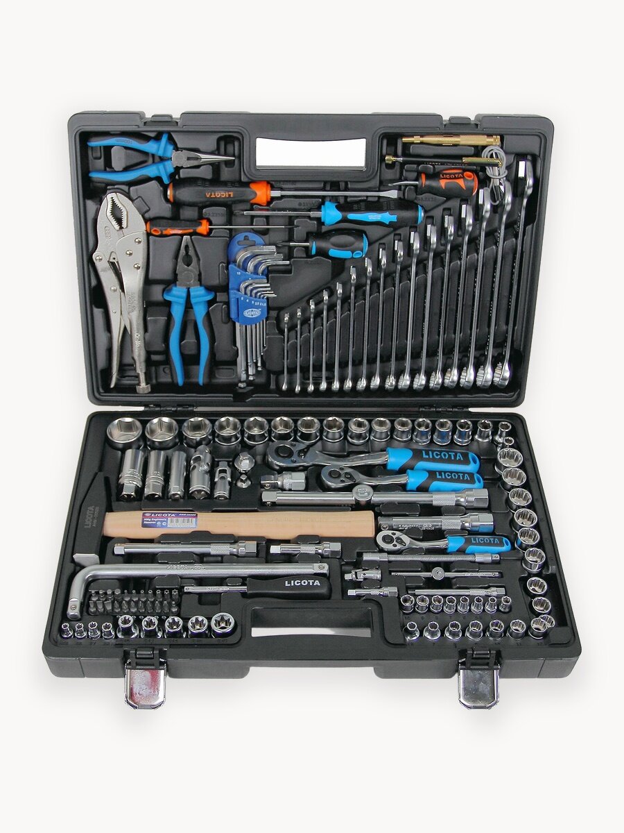 Licota ALK-8022F Набор инструмента 1/4", 3/8", 1/2", 131 предмет