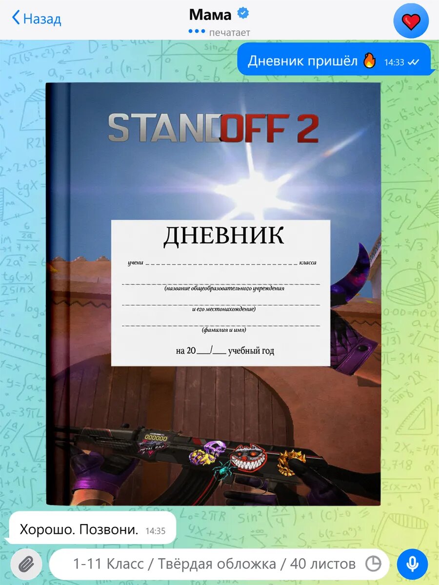 Школьный дневник с принтом Роблокс