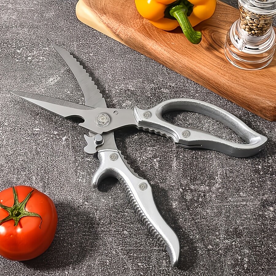 Кухонные ножницы для мяса, птицы, рыбы и костей с утолщенными лезвиями и эргономичными ручками
