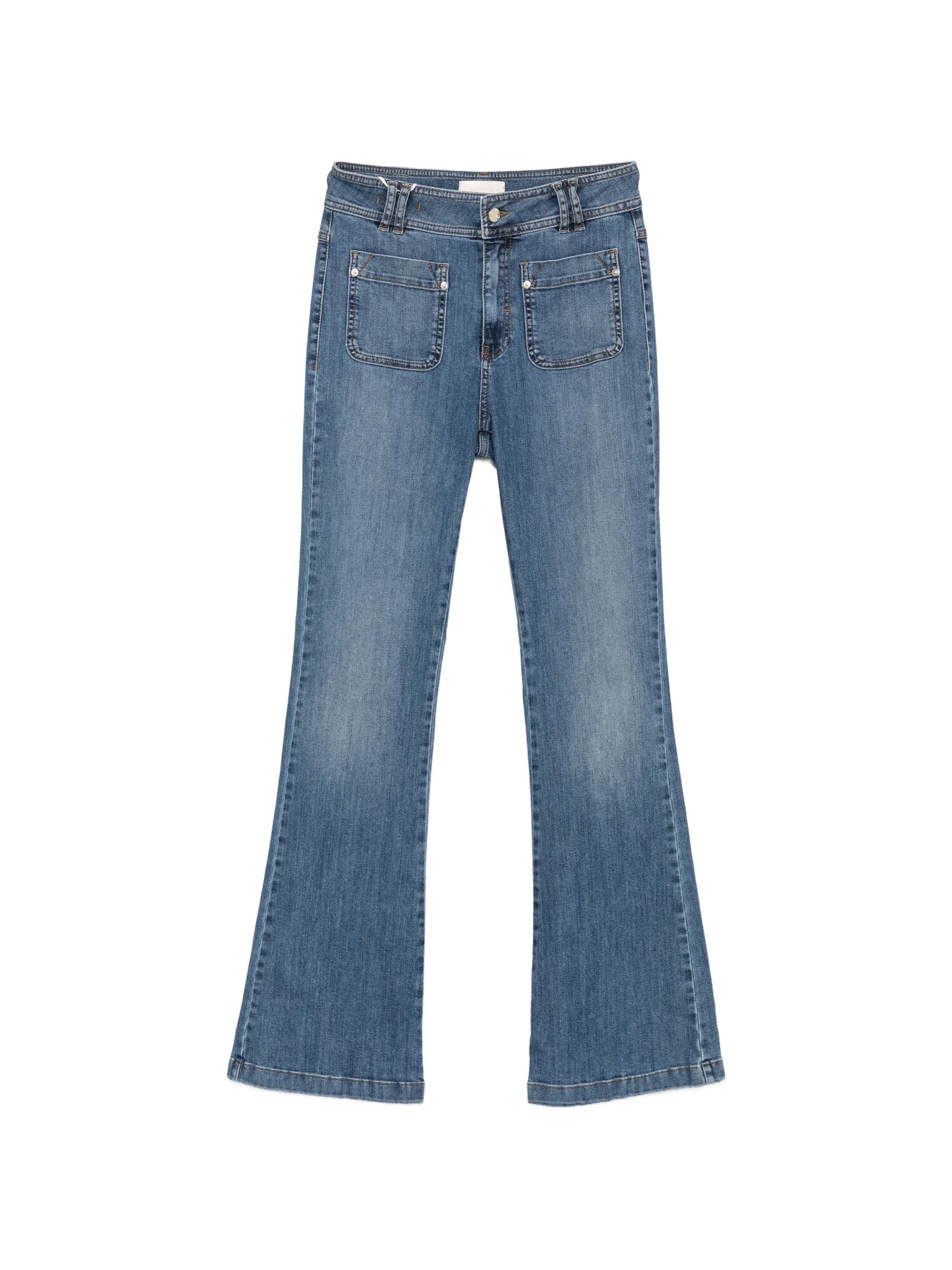 Джинсы Patch-pocket flared jeans 