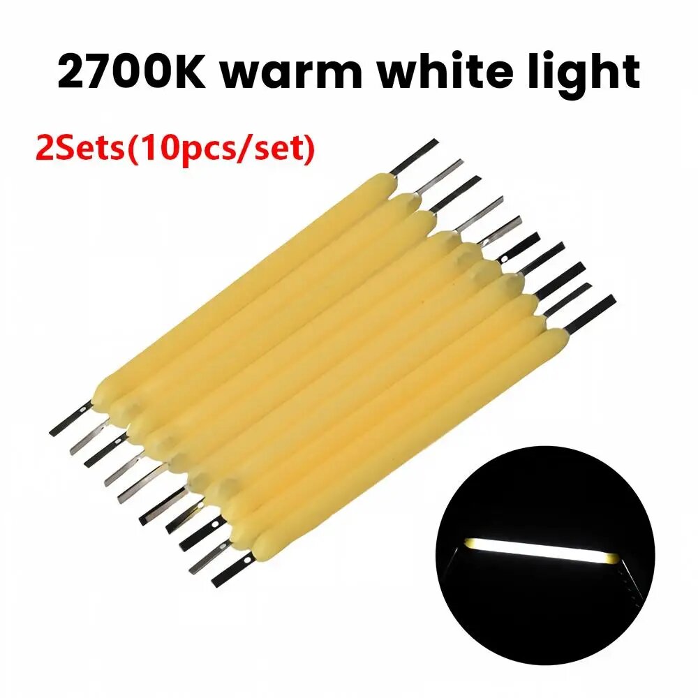 Gaqqee LED керамическая нить 38 мм для ретро-ламп 2200K/2700K/6500K 2700K 20PCS