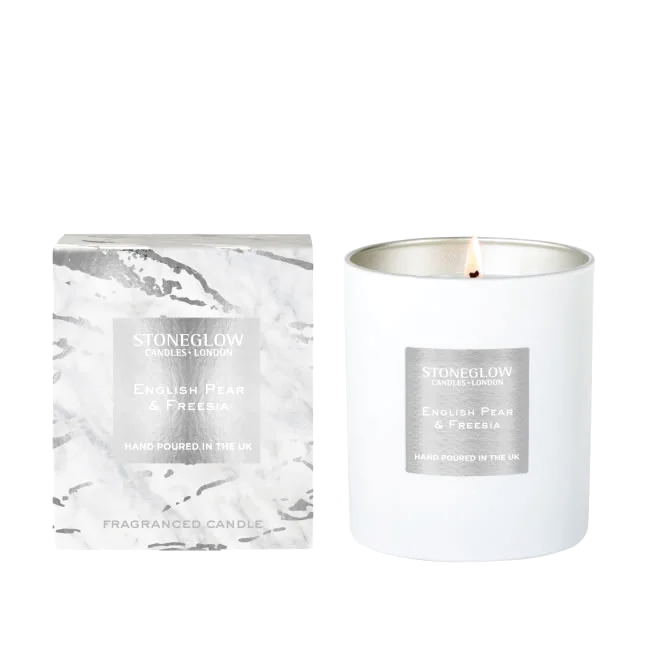 Свеча для помещений Stoneglow English Pear and Freesia 220 гр / Английская Груша и Фрезия