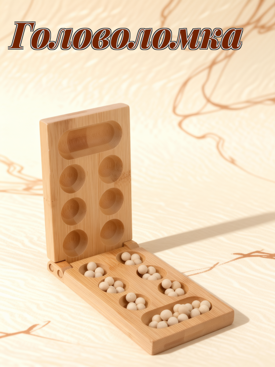 Игрушка Из Бамбука Для Развития Логики 1 Шт Кхаки 16.00X10.00X3.20Cm