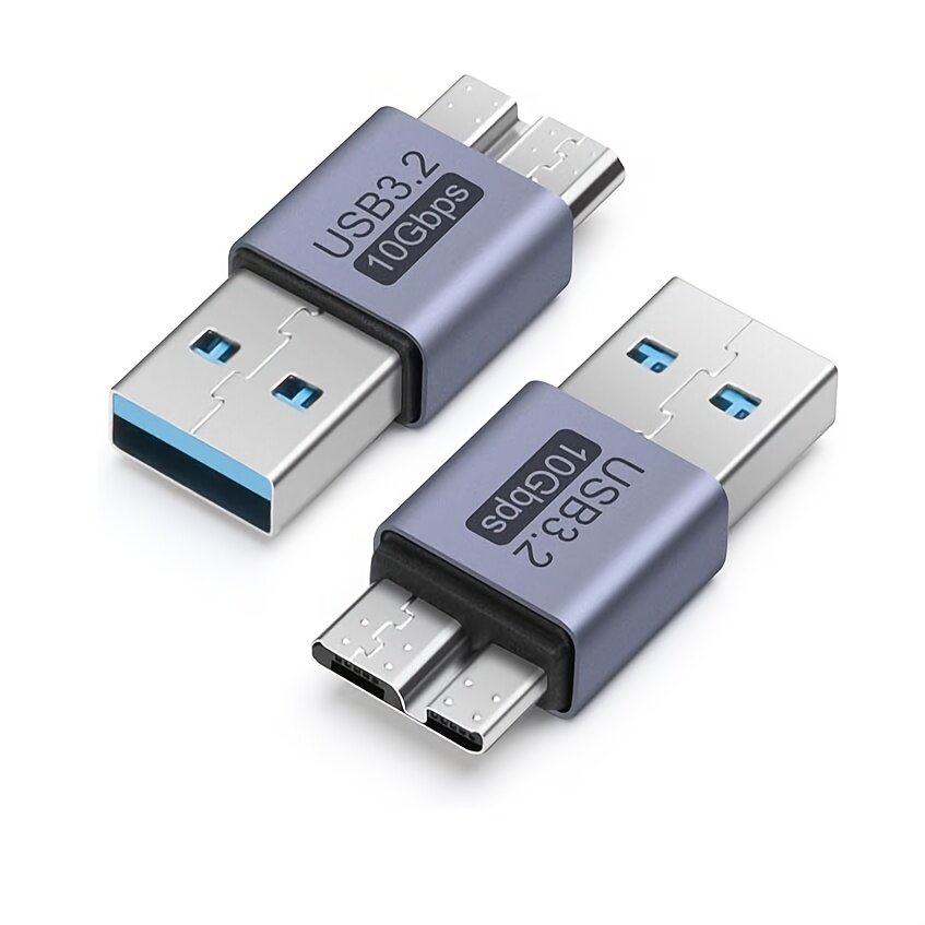 Адаптер для внешнего жесткого диска USB 3.1 на Micro B, 10 Гбит/с, штекер-штекер, 2 шт.