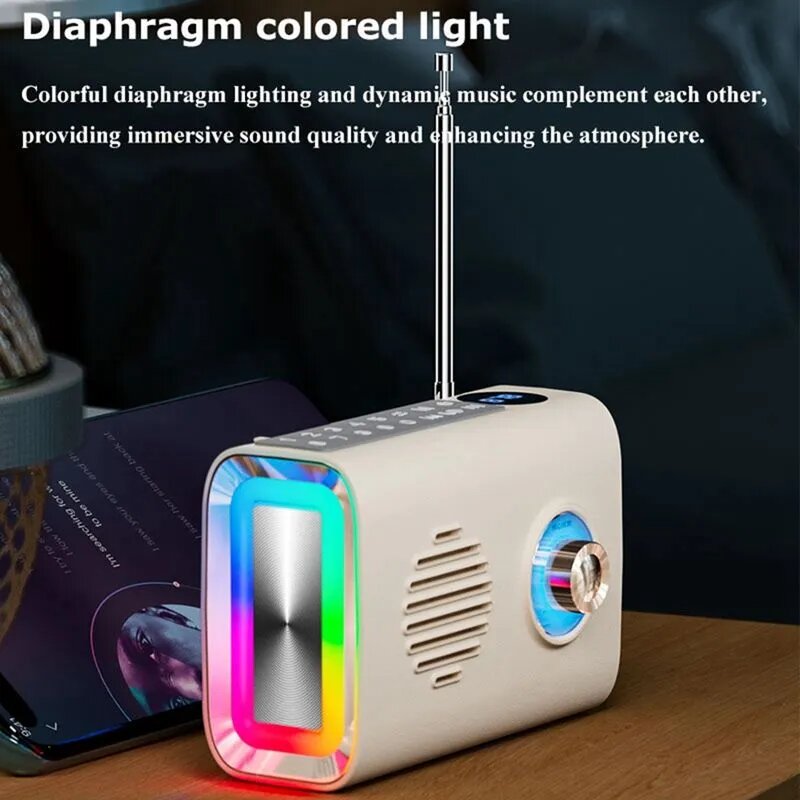 R9(A E R S) Портативный FM-Радио, Уличный Солнечный Радиоприемник, Bluetooth-Динамик С Подсветкой -D