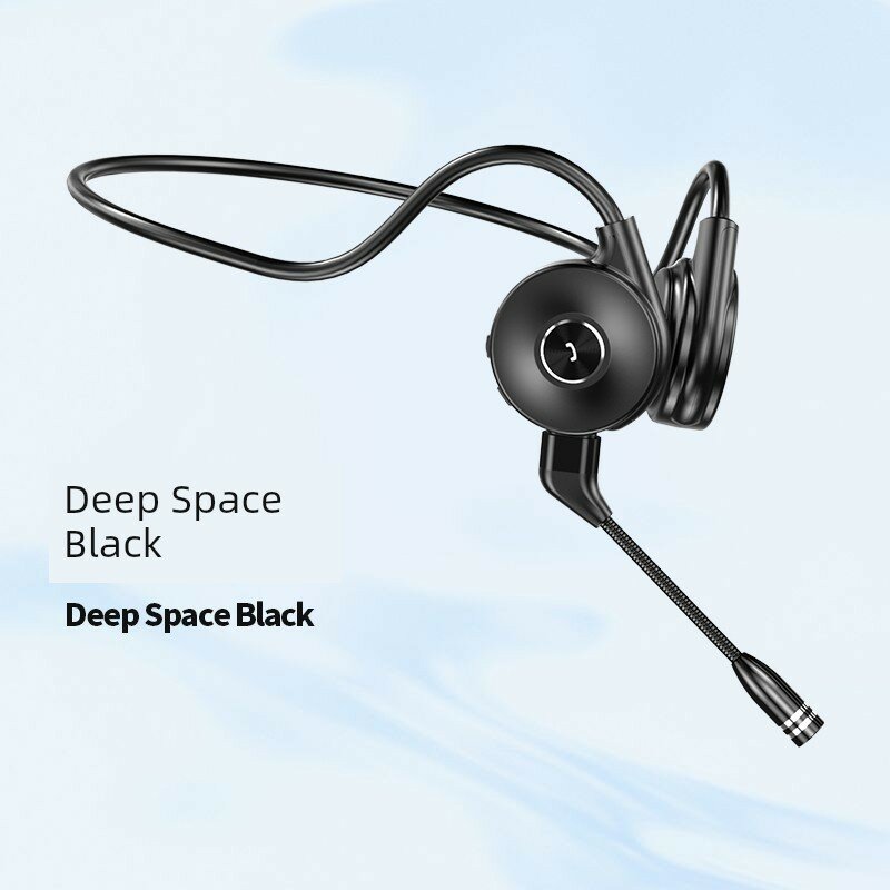 Беспроводная Bluetooth-гарнитура с настоящей костной проводимостью, съемный микрофон, спортивная игра, музыка, стерео,