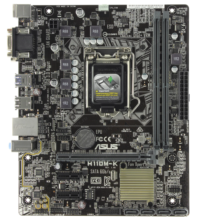 Материнская плата ASUS H110M-K сокет LGA1151 v1 DDR4 microATX