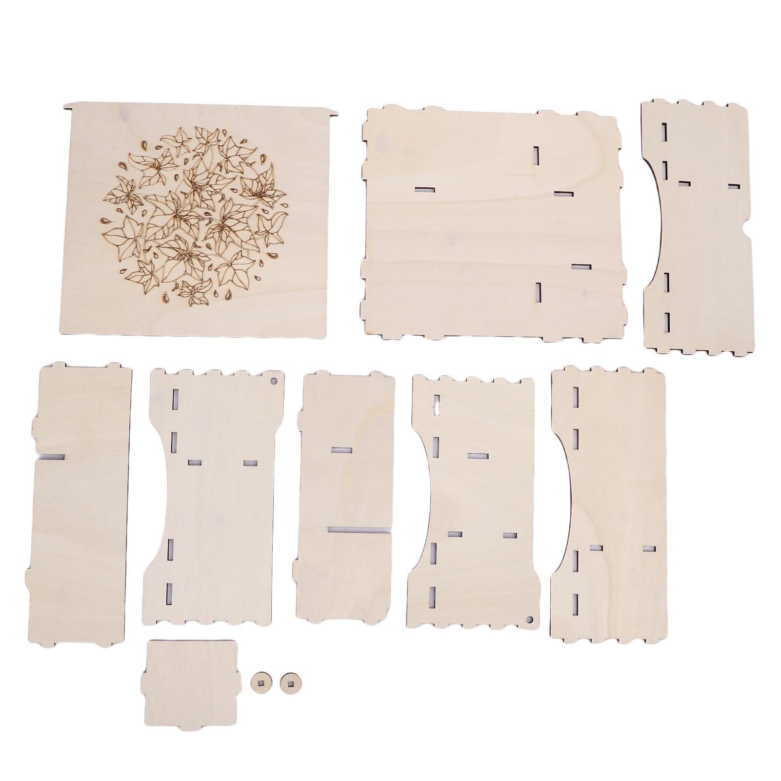 Коробка для хранения инструментов для соединения деталей с полой откидной крышкой, деревянный настольный органайзер, набор для сборки шиповых соединений.