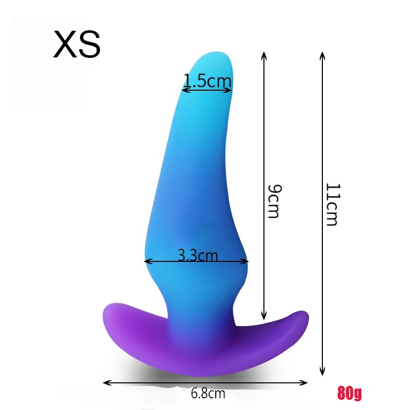 Мини носимый светящийся анальный фаллоимитатор, мужской массаж простаты, стимуляция точки G для взрослых, 18 + секс-шоп luminousXS