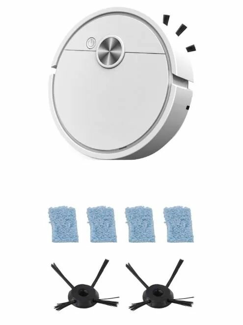 Интеллектуальный робот-подметальщик специальные аксессуары (2 боковые щетки 4 швабры)
