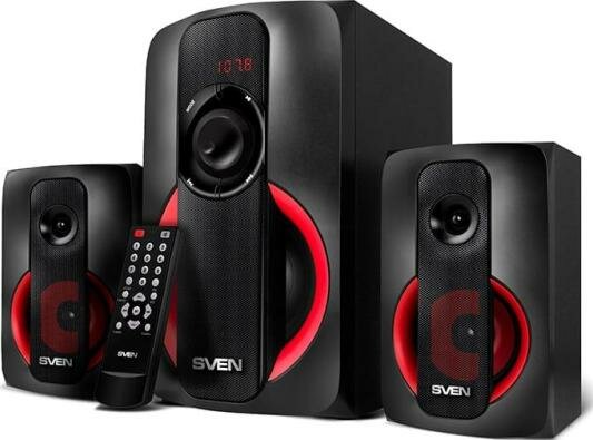 Колонки Sven MS-304 чёрные (RMS: 20 Вт + 2x10 Вт, FM, USB/SD, ПДУ, Bluetooth)
