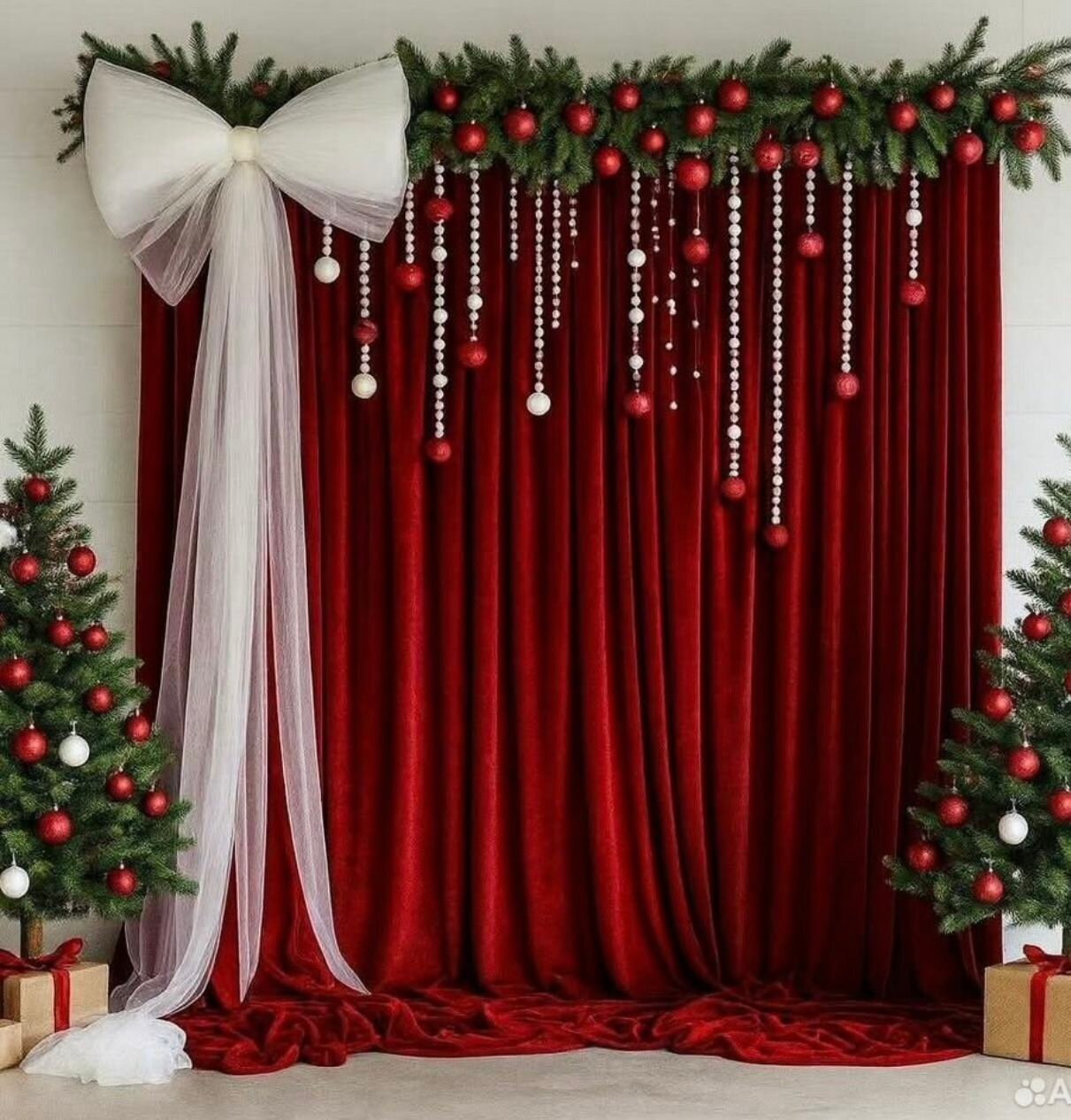 Ткань красный бархат ( ширина 280 см)