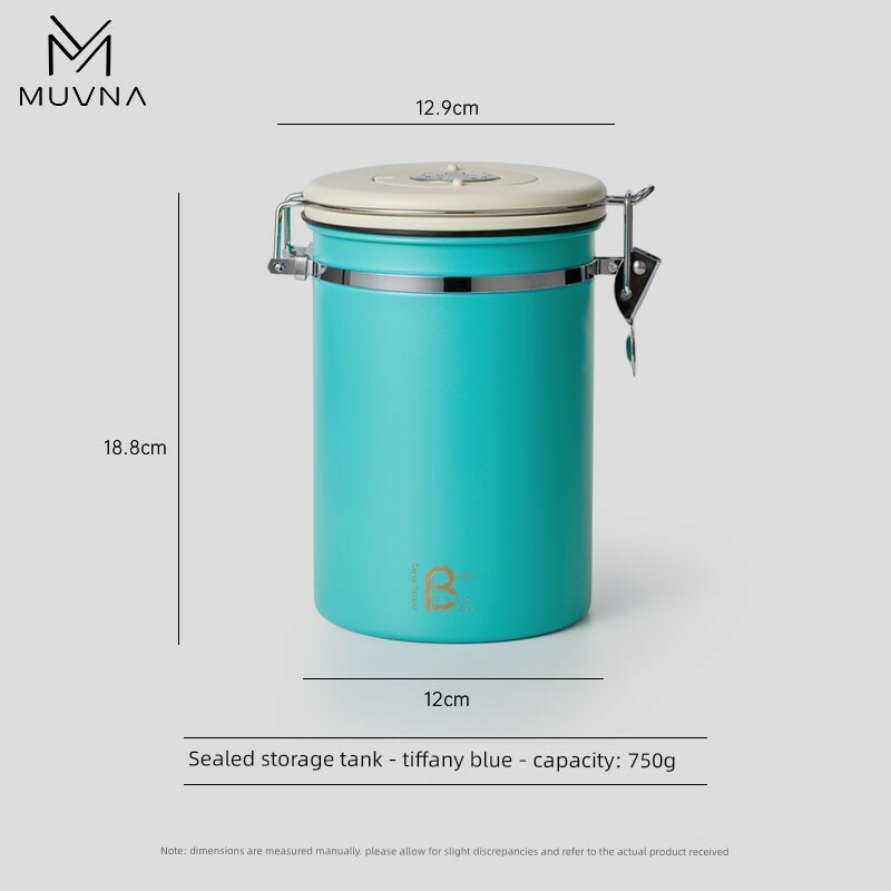 Нержавеющая сталь герметичная кофейная банка 750г тиффани синий для хранения свежего кофе