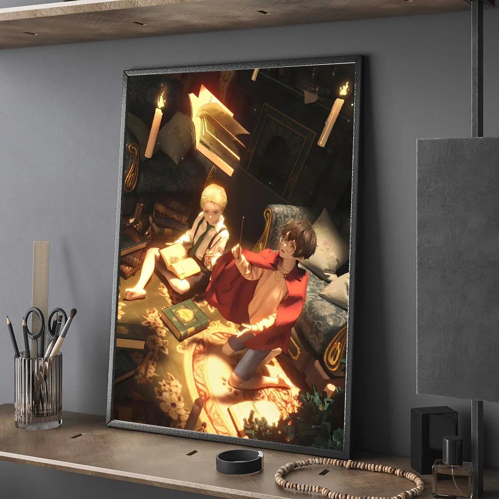 Постер "Драко Малфой, Гарри Поттер", bilibili HEI-3, 42x30cm No Frame