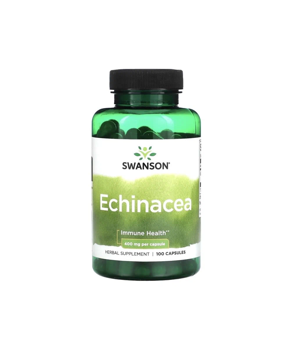 Swanson Echinacea, Эхинацея, для иммунитета 400 мг 100 капсул