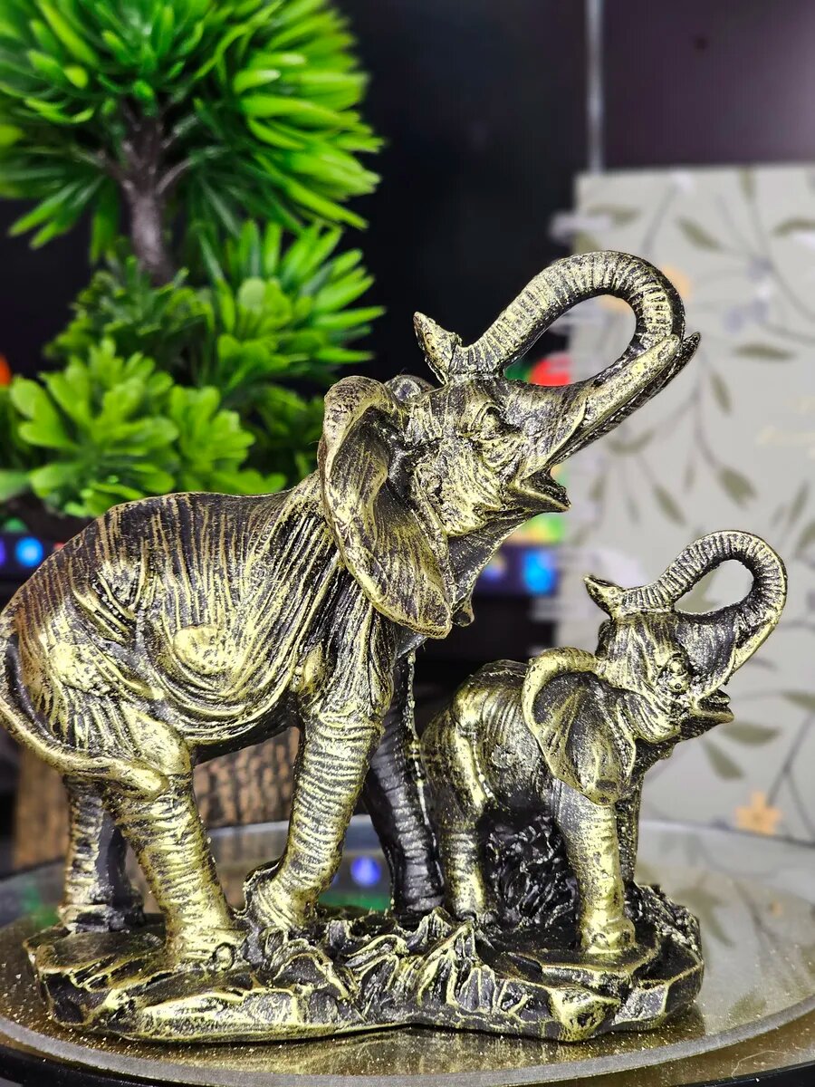 Статуэтка фигурка слон со слоненком 11×12 см