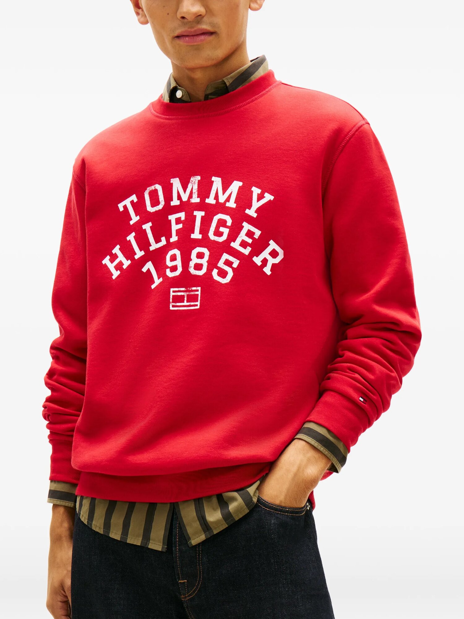 Худи TOMMY HILFIGER, размер S, , красный — фото 1