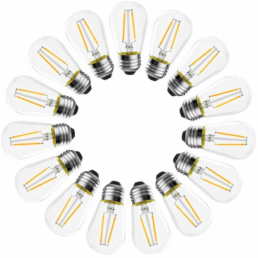 Светодиодная лампа накаливания, S14 2W Edison retro, вольфрамовая лампа накаливания