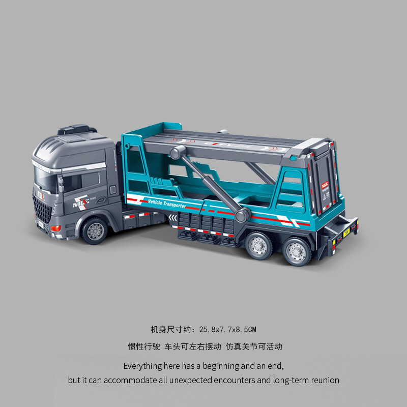 Детская инерциальная транспортная модель грузовика-прицепа, имитация контейнера, городской грузовой автомобиль, подарок для мальчика.
