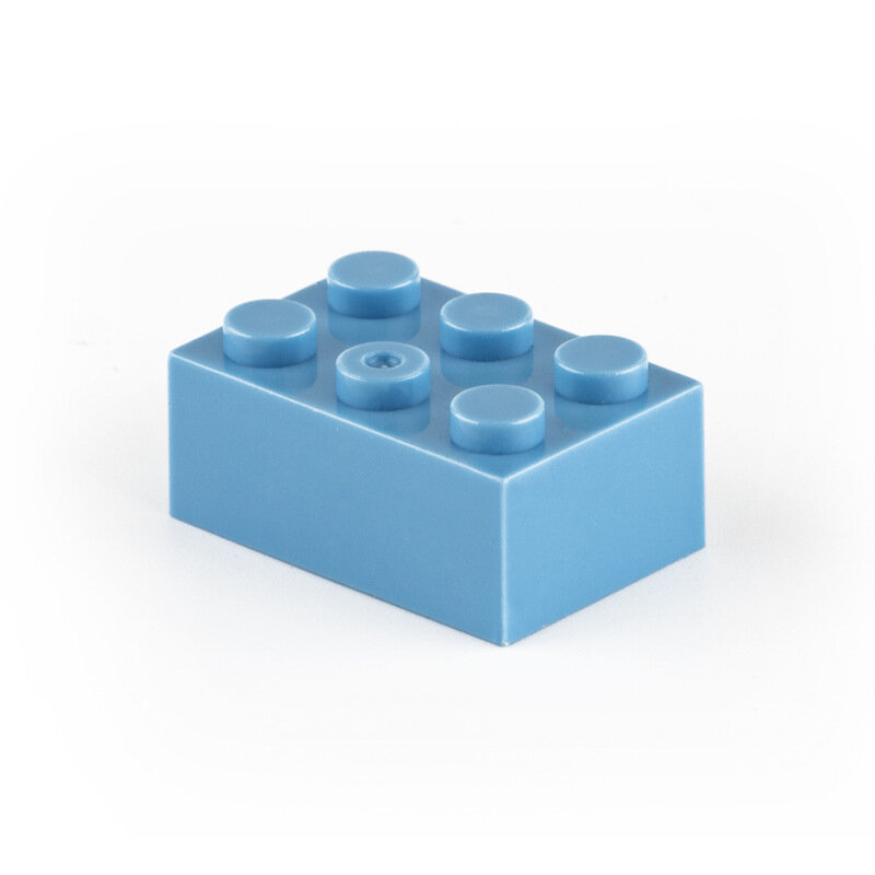 Совместимая с LEGO базовая плитка 2x3 в светло-голубом цвете для детских строительных наборов, 100 г, примерно 53 шт.