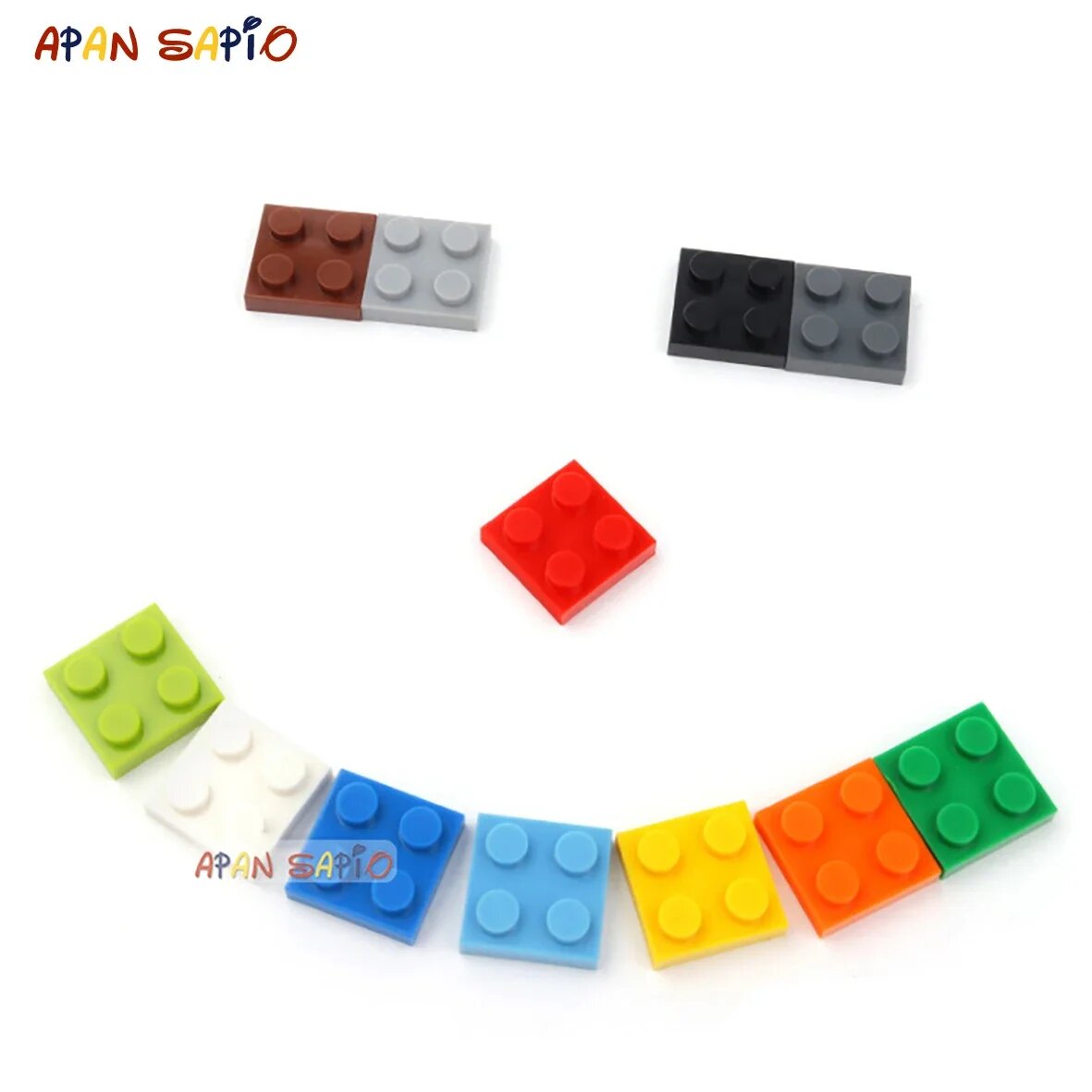 Строительные блоки APAN SAPIO, 120шт, Mixed color