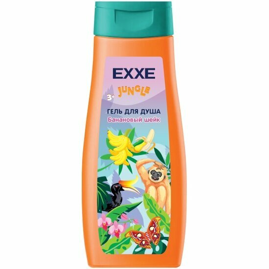 Гель для душа Exxe "Джунгли" Банановый шейк, детский, 400 мл