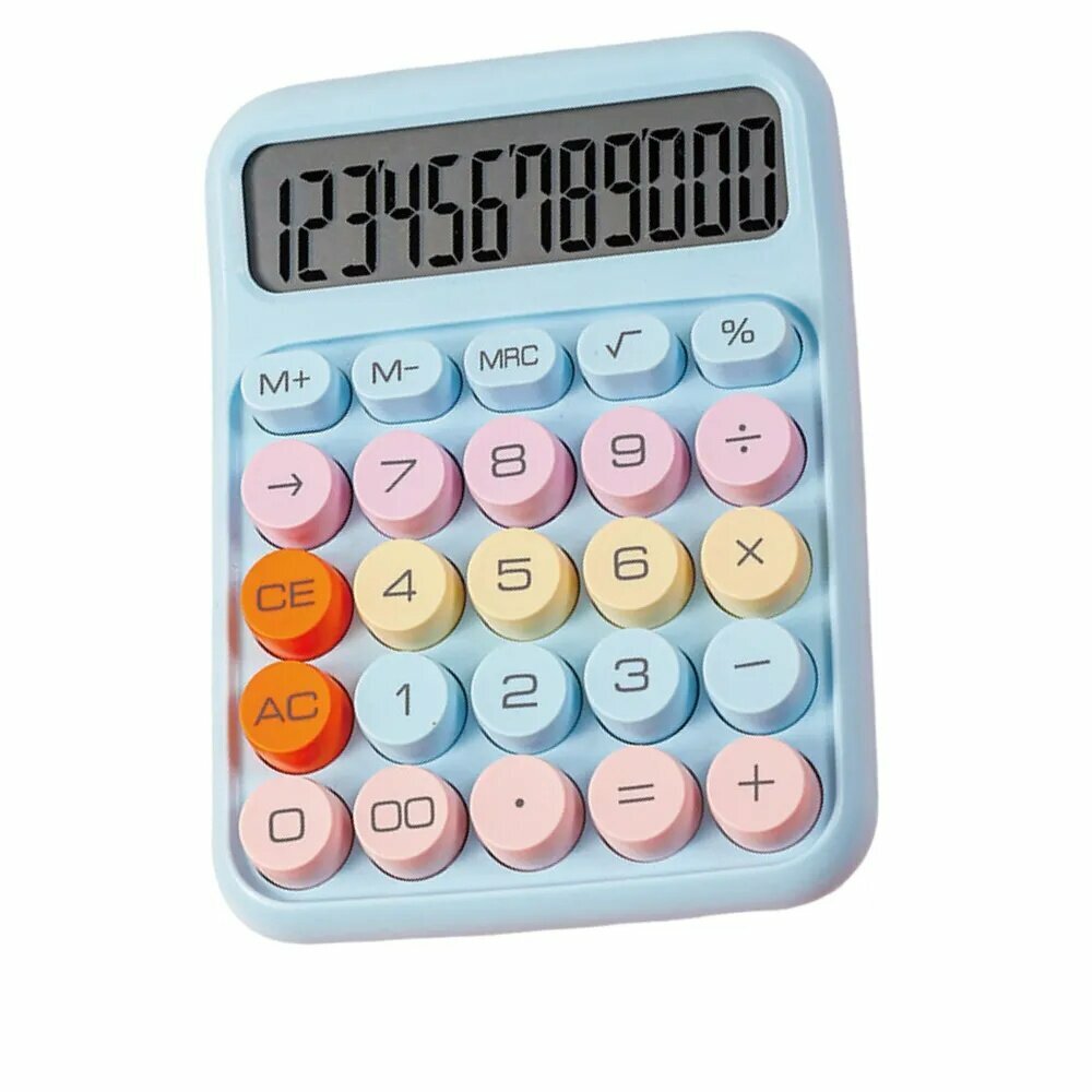 Калькулятор с большим 10-разрядным дисплеем и круглыми кнопками