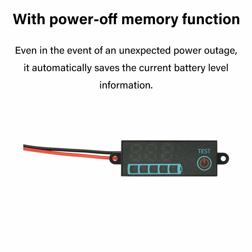 Вольтметр Battery Level Indicator, White Display — фото 1