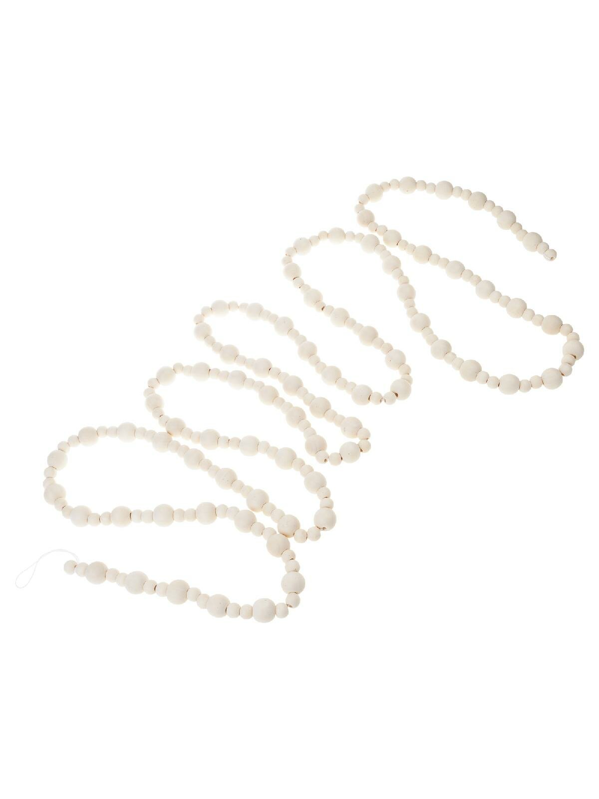 Деревянные праздничные нити из бисера своими руками, которые легко повесить на дерево, окно и стену